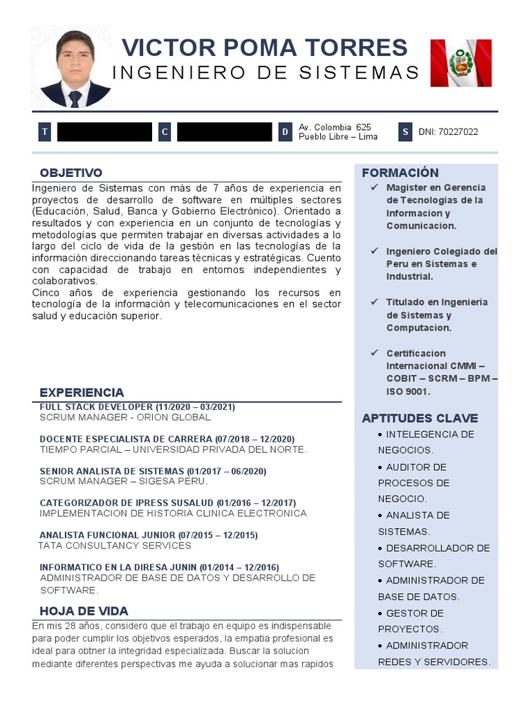 Ingeniero de Sistemas con 7 Años de Experiencia | PDF | Software ...