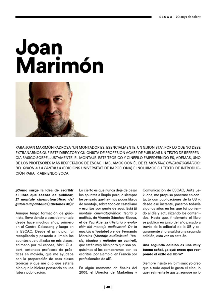 Entrevista A J Marimon | PDF | Cine | Science