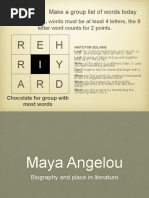Maya Angelou Life Quiz | PDF | Maya Angelou