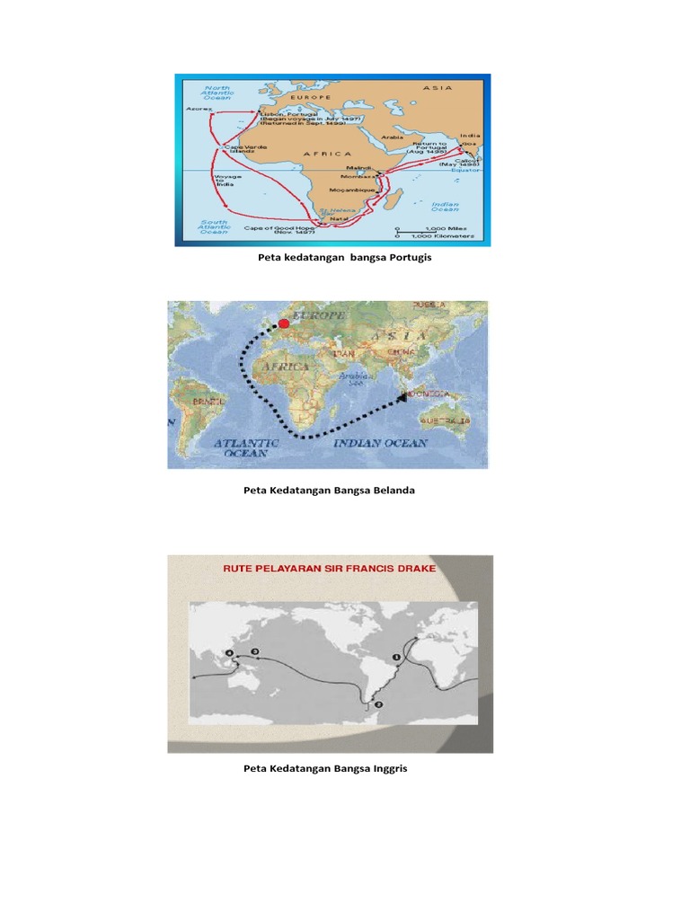 Peta Kedatangan Bangsa Portugis | PDF