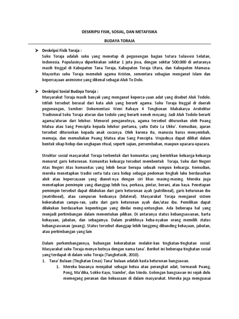 Budaya Toraja | PDF