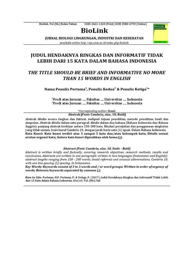 Template Biolink | PDF