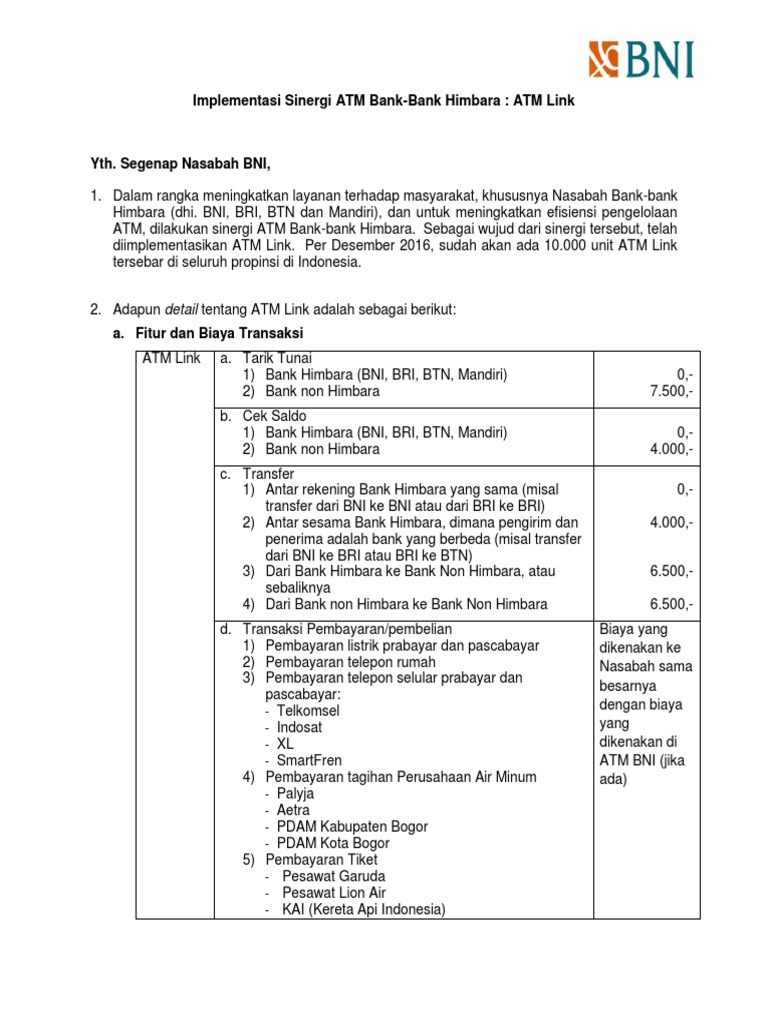 Implementasi Sinergi Atm Himbara | PDF Implementasi Sinergi Atm Himbara | PDF