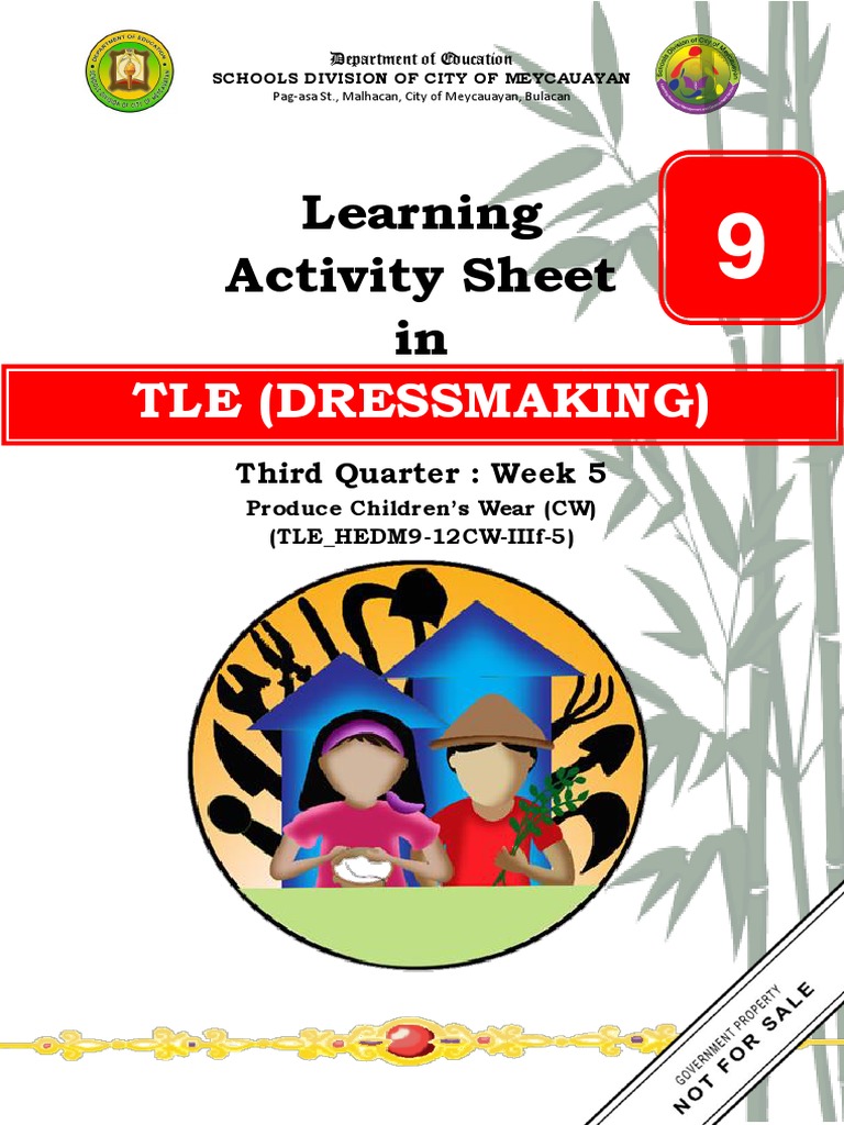 Learning Activity Sheet In: Tle (Dressmaking) | PDF | Skirt | Waist