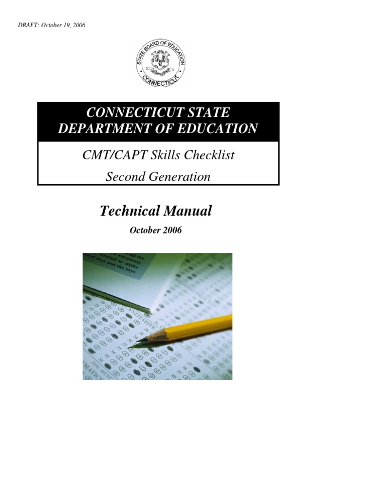 Connecticut CMT/CAPT Skills Checklist Manual | PDF | No Child Left ...