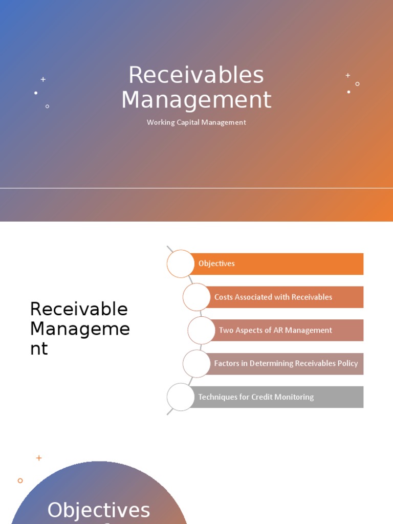 Receivables Management Strategies and Objectives | PDF | Credit ...