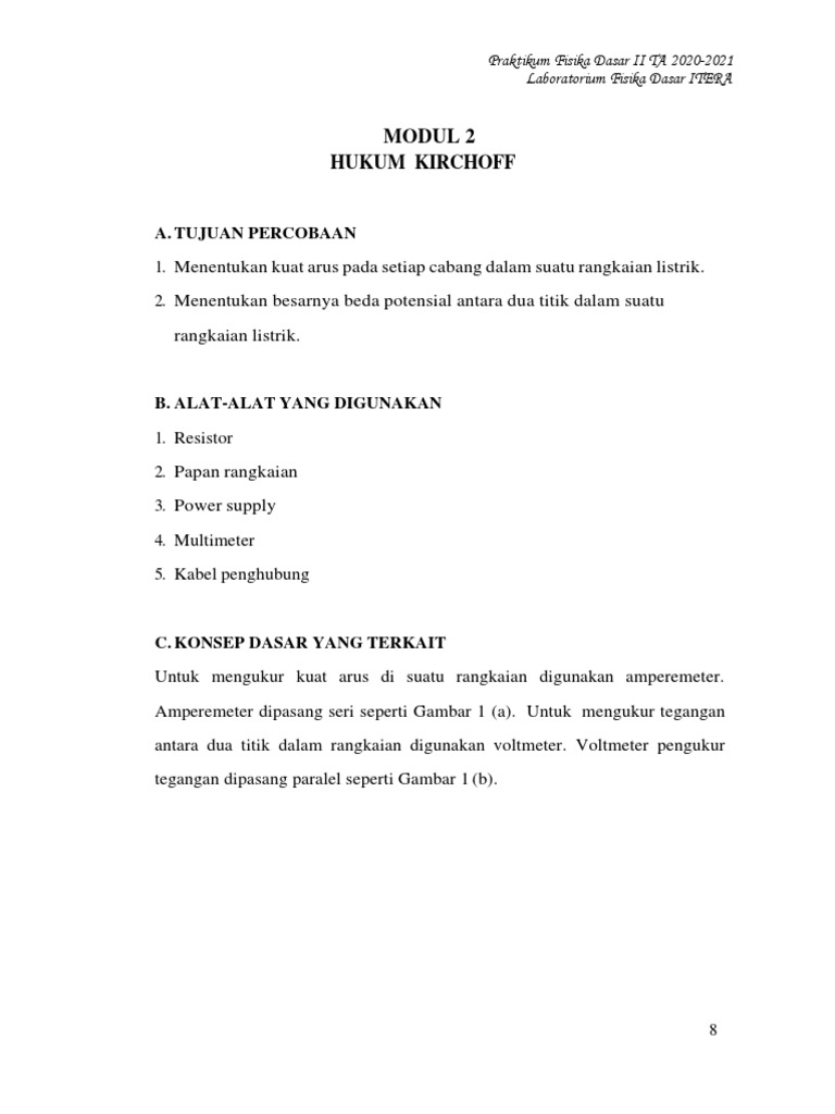 Modul 2 Hukum Kirchoff | PDF