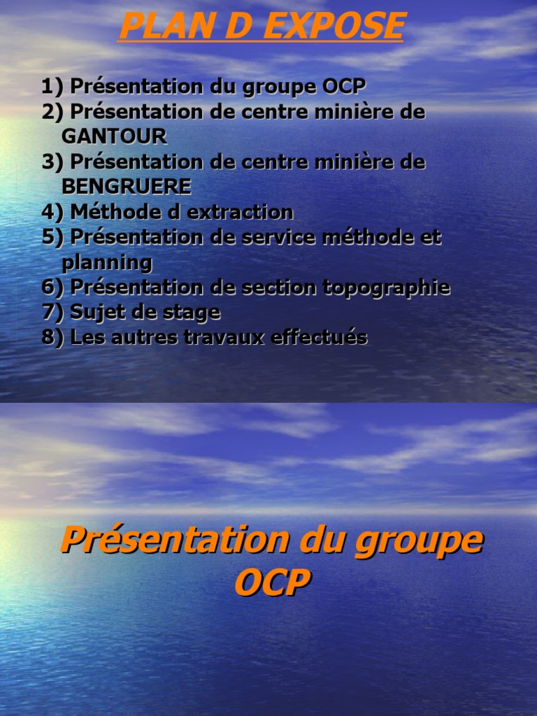 Plan D Expose | PDF | Exploitation minière | Informatique et ...