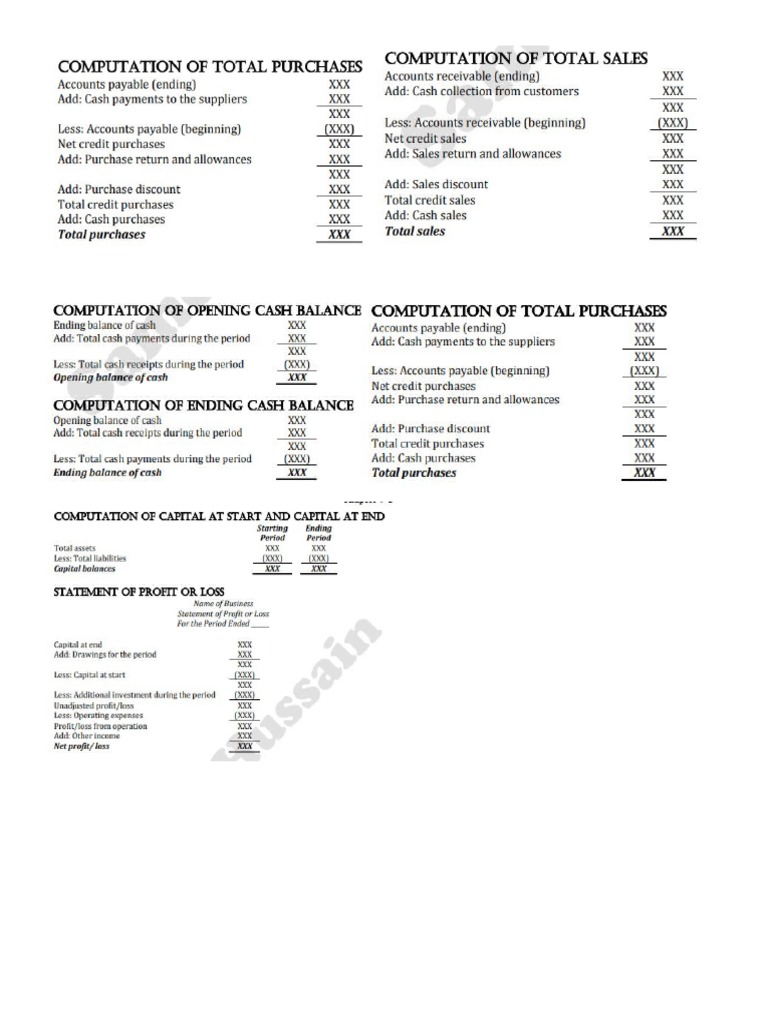 Single Entry Formulas | PDF