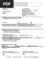 Sample OFI Report Form | PDF | Audit | Internal Audit