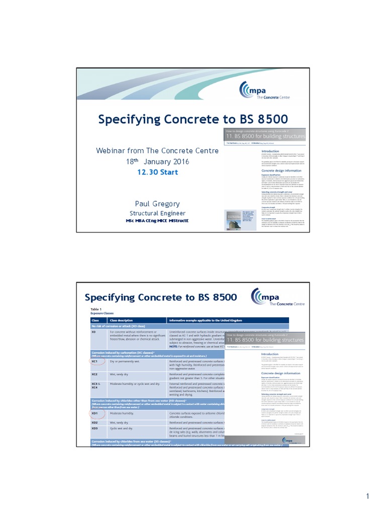 Concrete Centre Webinar Slides - BS8500 Specifying Concrete | PDF ...