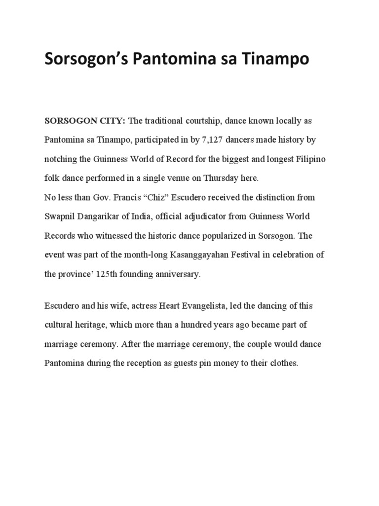 Sorsogon's Pantomina Sa Tinampo: SORSOGON CITY: The Traditional ...
