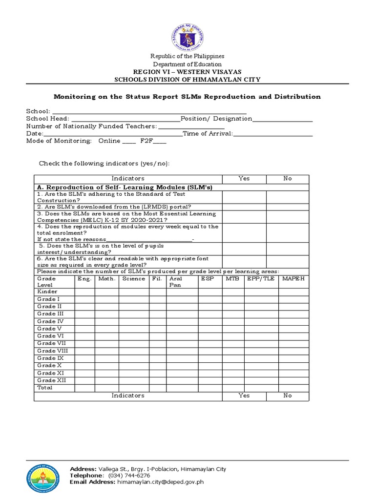 SLM Reproduction and Distribution Status | PDF