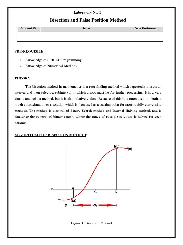 Bisection Regula Falsi Method | PDF | Mathematics Of Computing | Applied Mathematics