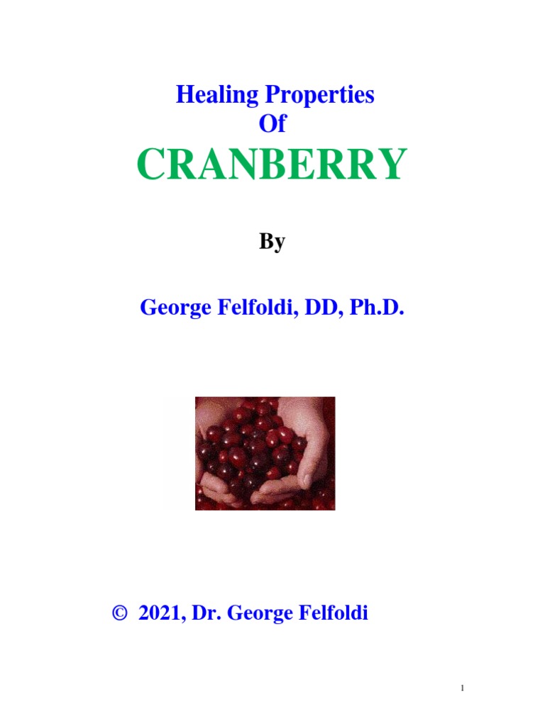 2021 - George Felfoldi - Ebook-Herbal - Healing Properties of Cranberry ...