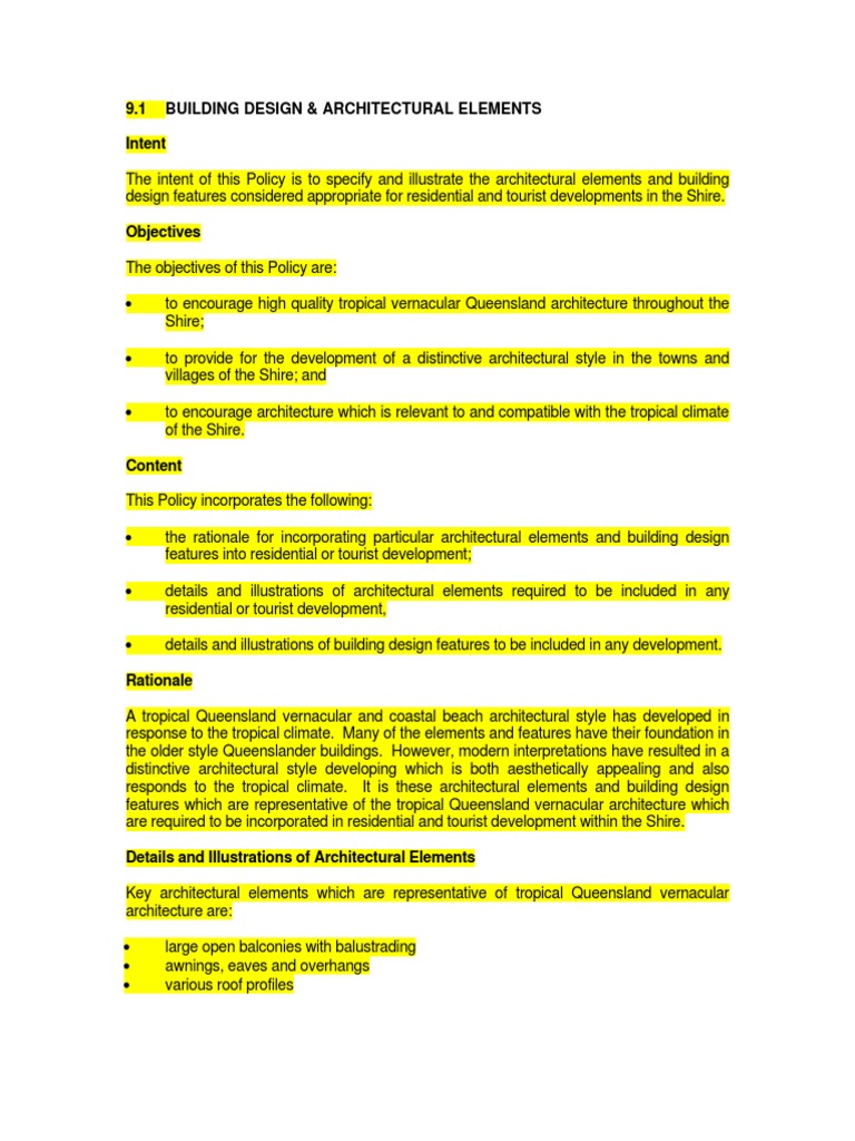 9.1 Building Design & Architectural Elements Intent | PDF | Window | Roof