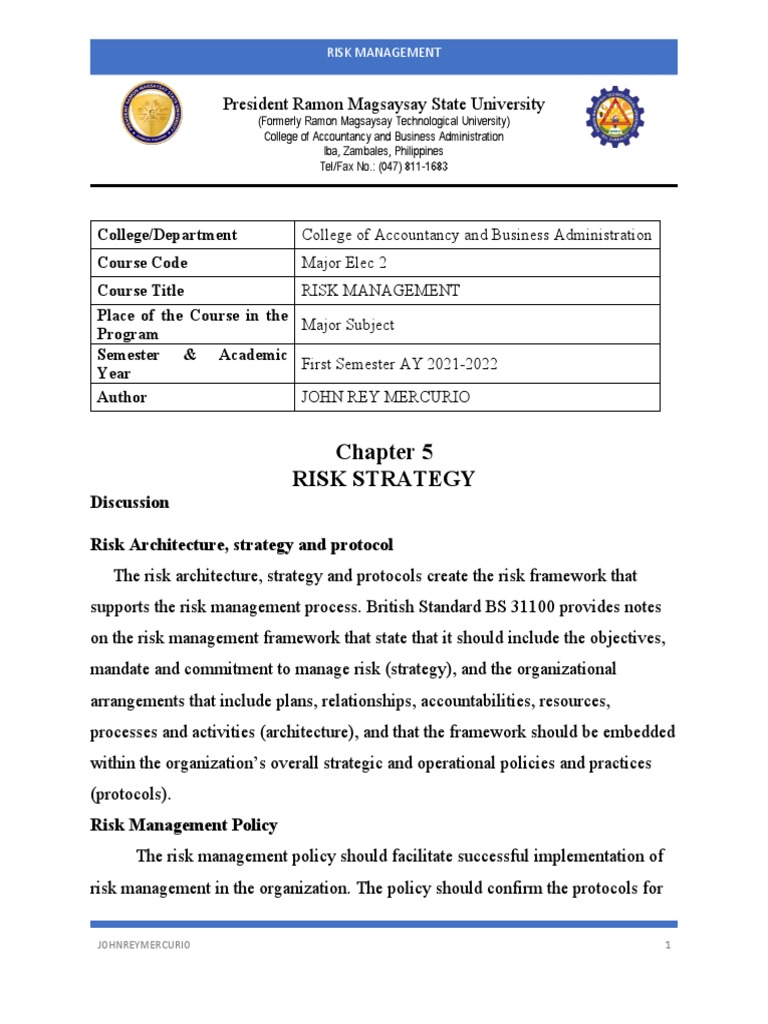 Risk Management Module 5 | PDF | Risk Management | Insurance