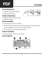 Wireless Gaming Mouse Manual | PDF | Computer Keyboard | Point And Click