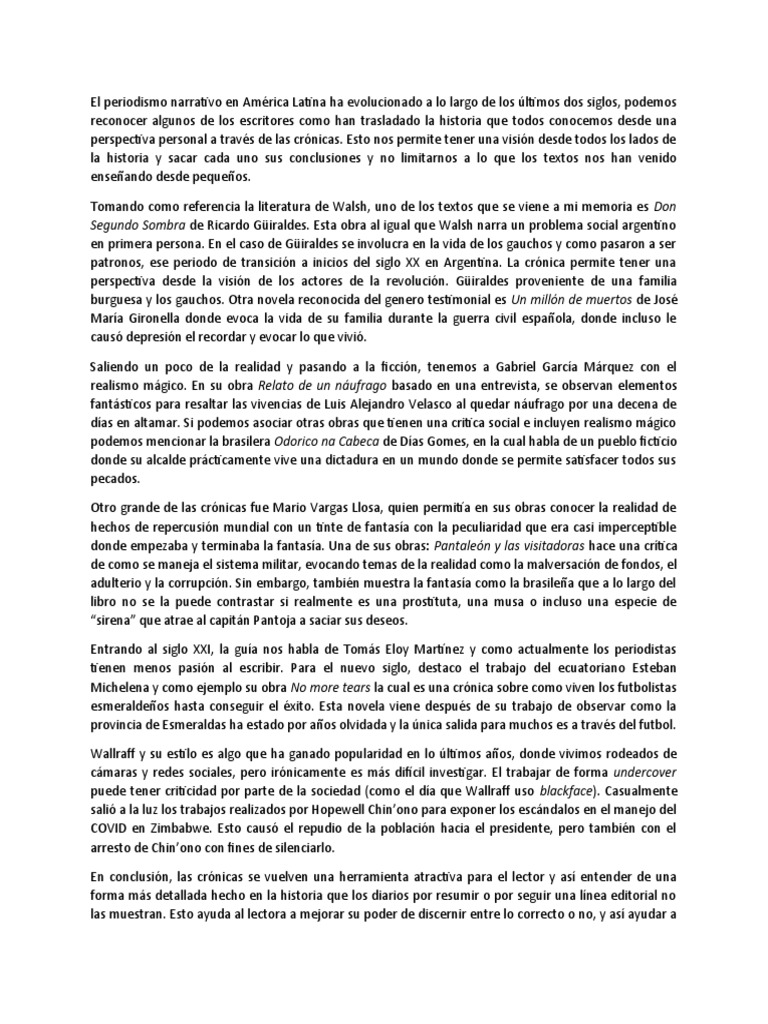 Acdb2 Caicedo Pablo | PDF | Gabriel García Márquez | Periódico Y Revista