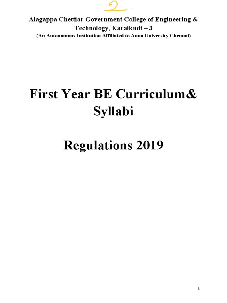 CSE Alagappa Syllabus 1st Year | PDF | Integral | Electrochemistry