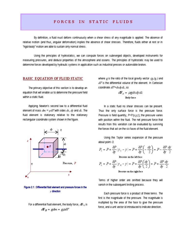 Fluid Statics - Advance | PDF | Pressure Measurement | Pressure