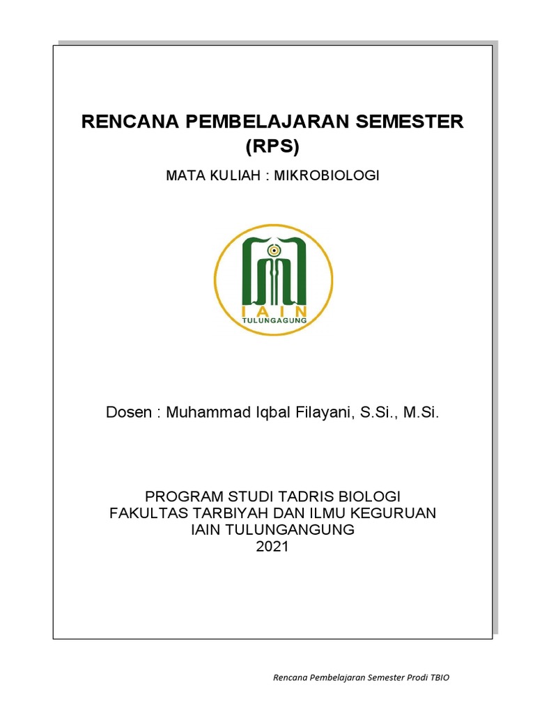 RPS Mikrobiologi Pak Iqbal Genap 2020,2021 | PDF