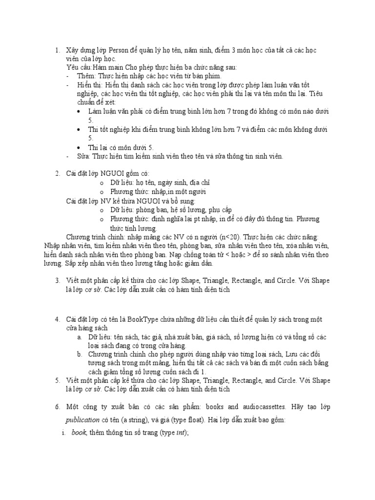 Mot So Bai Tap Luyen Tap | PDF