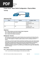 2.7.6 Packet Tracer - Implement Basic Connectivity | PDF | Command Line Interface | Ip Address