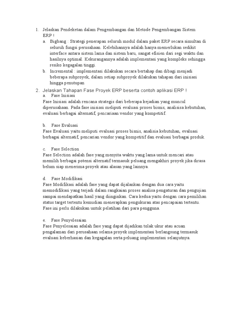 Jelaskan Pendeketan Dalam Pengembangan Dan Metode Pengembangan Sistem ...