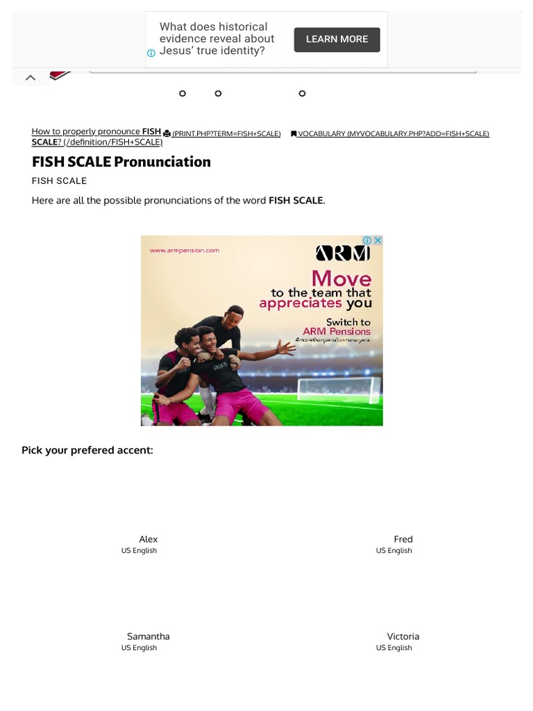 How To Pronounce FISH SCALE | PDF | Communication | Business