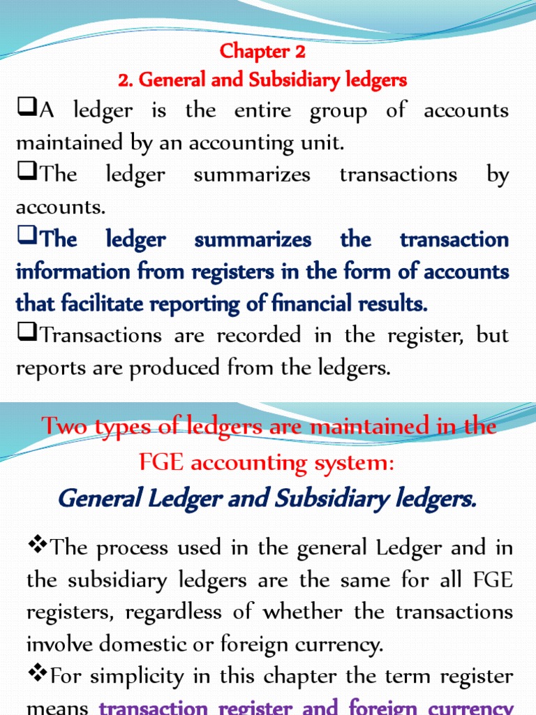 Understanding General and Subsidiary Ledgers | PDF | Debits And Credits ...