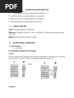 DLP Math Q2 W8 D1 Gemdas | PDF | Learning | Teachers