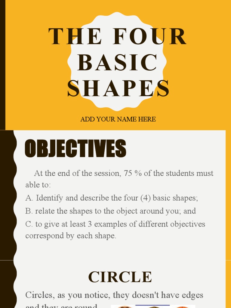 Learn the 4 Basic Shapes: Circle, Triangle, Square & Rectangle | PDF