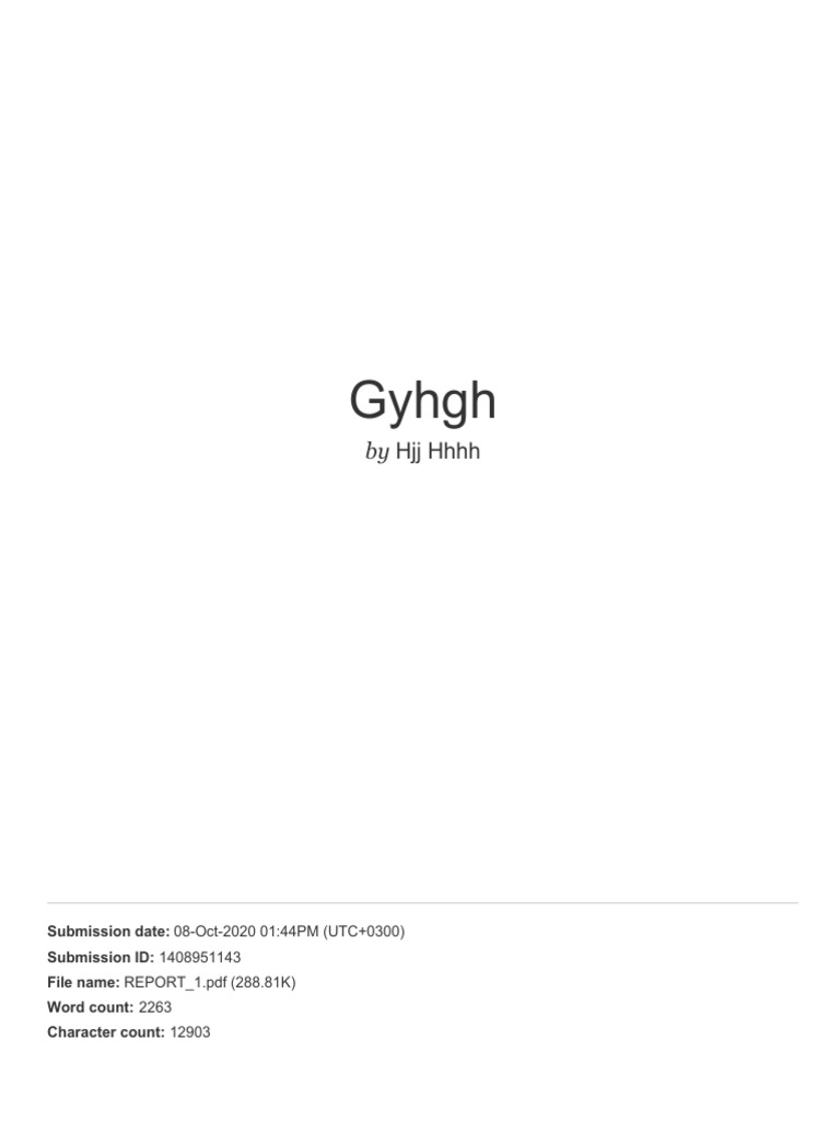 Gyhgh: by HJJ HHHH | PDF