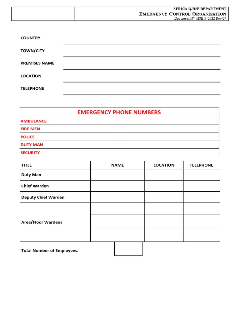 Emergency Control Organisation Overview | PDF | Social Science | Business