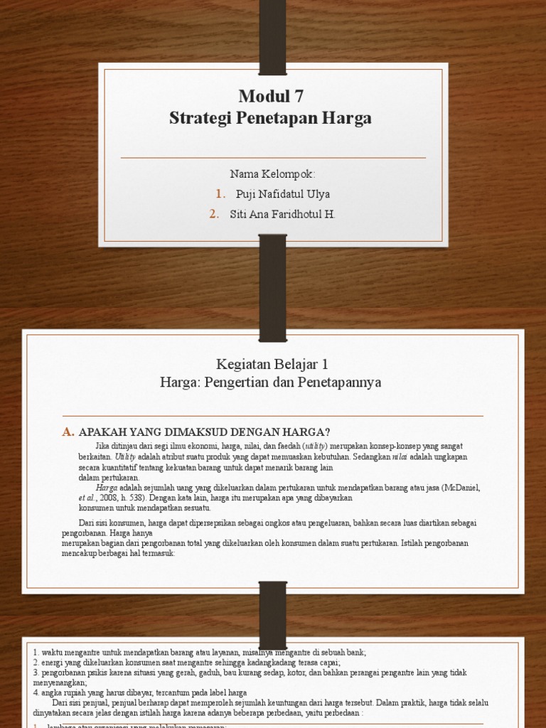 Modul 7 Pemasaran | PDF