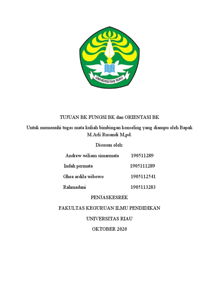 Makalah Bimbingan Konseling Tentang Fungsi BK Dan Orientasi BK | PDF ...