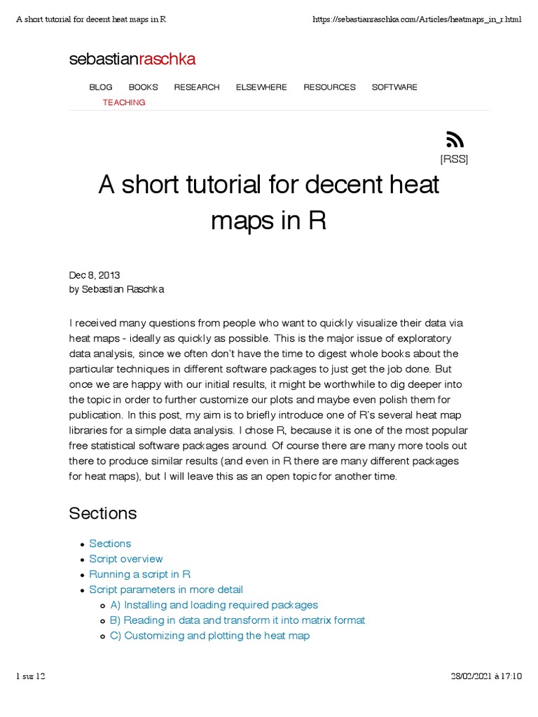 A Short Tutorial For Decent Heat Maps in R | PDF | Computer Graphics ...