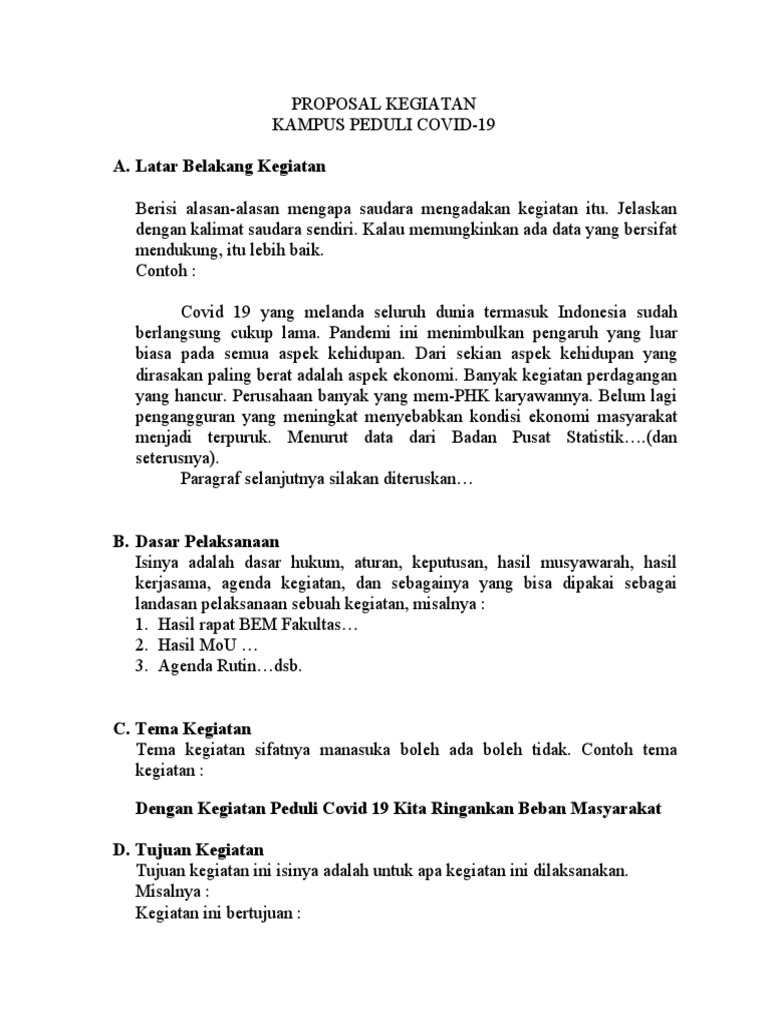 Contoh Proposal Kegiatan | PDF