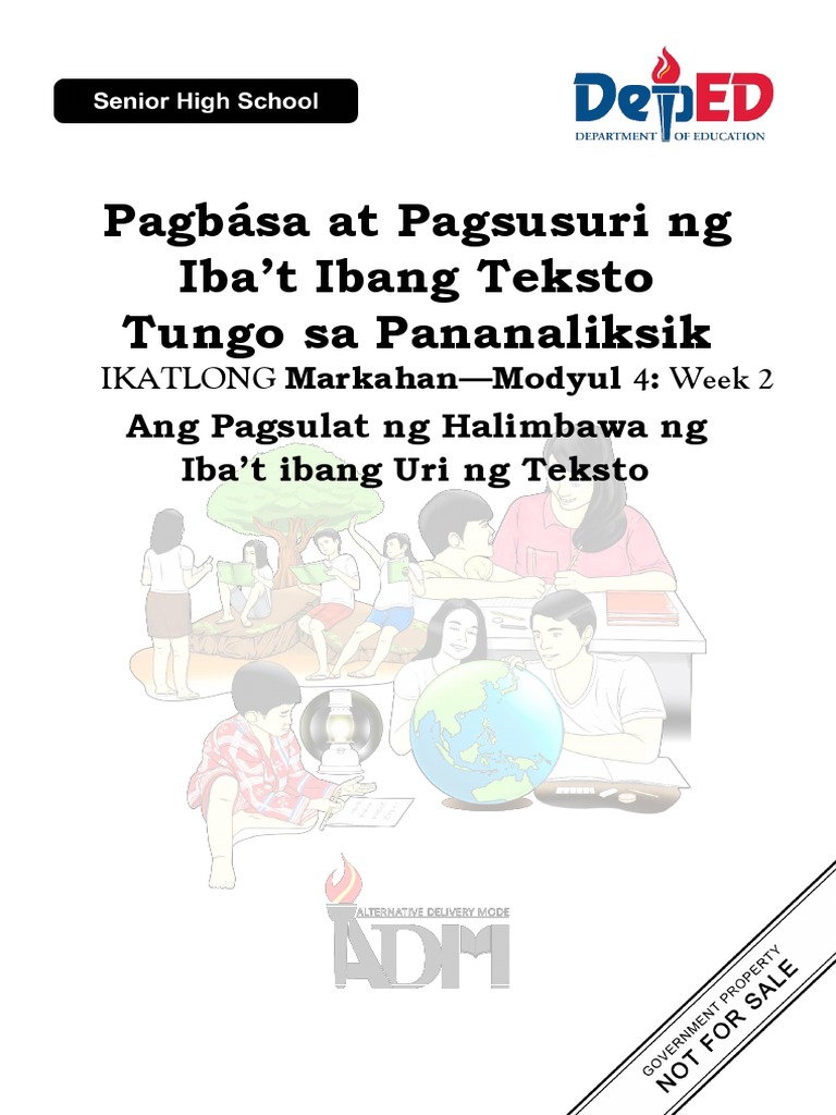 Module 4 Week 2-Pagbasa at Pagsusuri Sa Ibat Ibang Teksto Tungo Sa Pananaliksik (PIVOT) | PDF