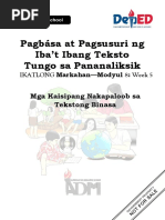 Pagbasa at Pagsusuri... Q3 Module 2 | PDF