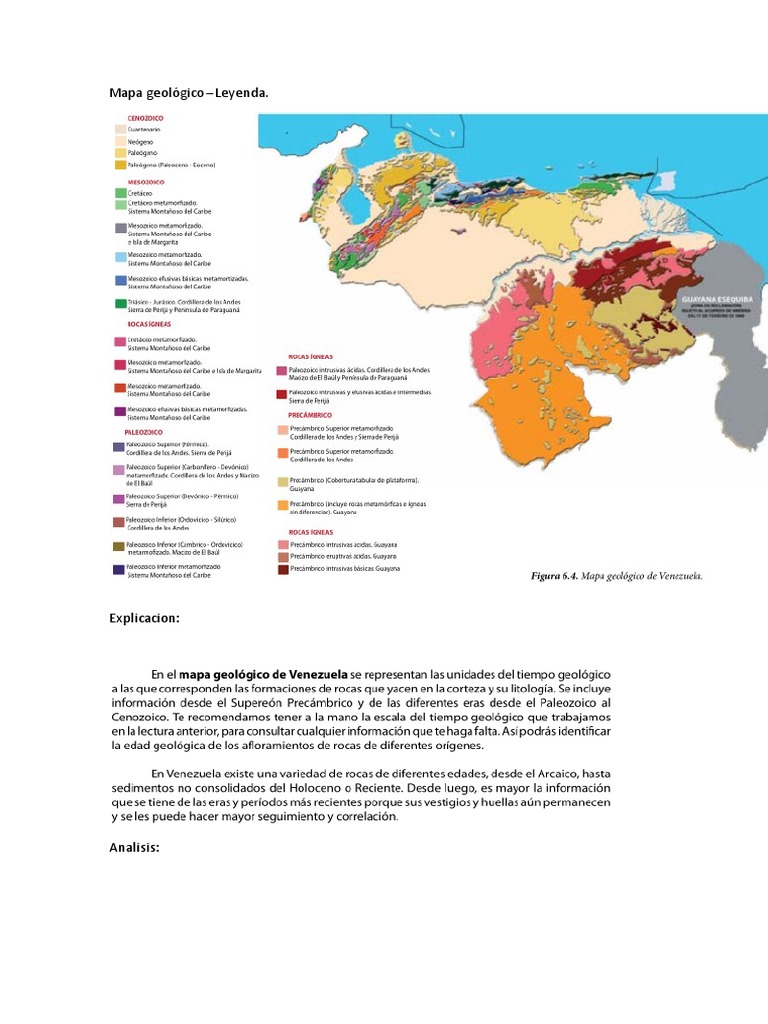 Mapa Geológico de Venezuela | PDF