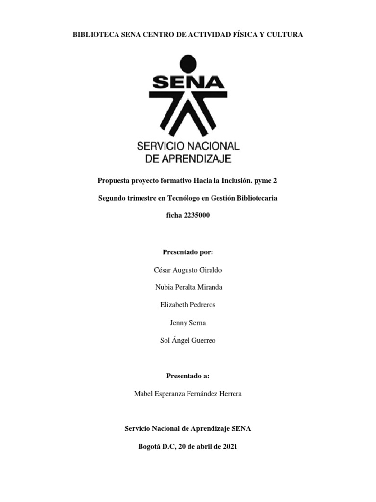 Proyecto para La Inclusión.2 Trimestre. Profe Mabel | PDF | Invalidez ...