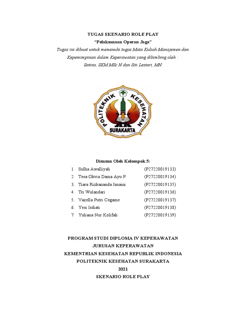 Skenario Operan Jaga (Kel 5) | PDF