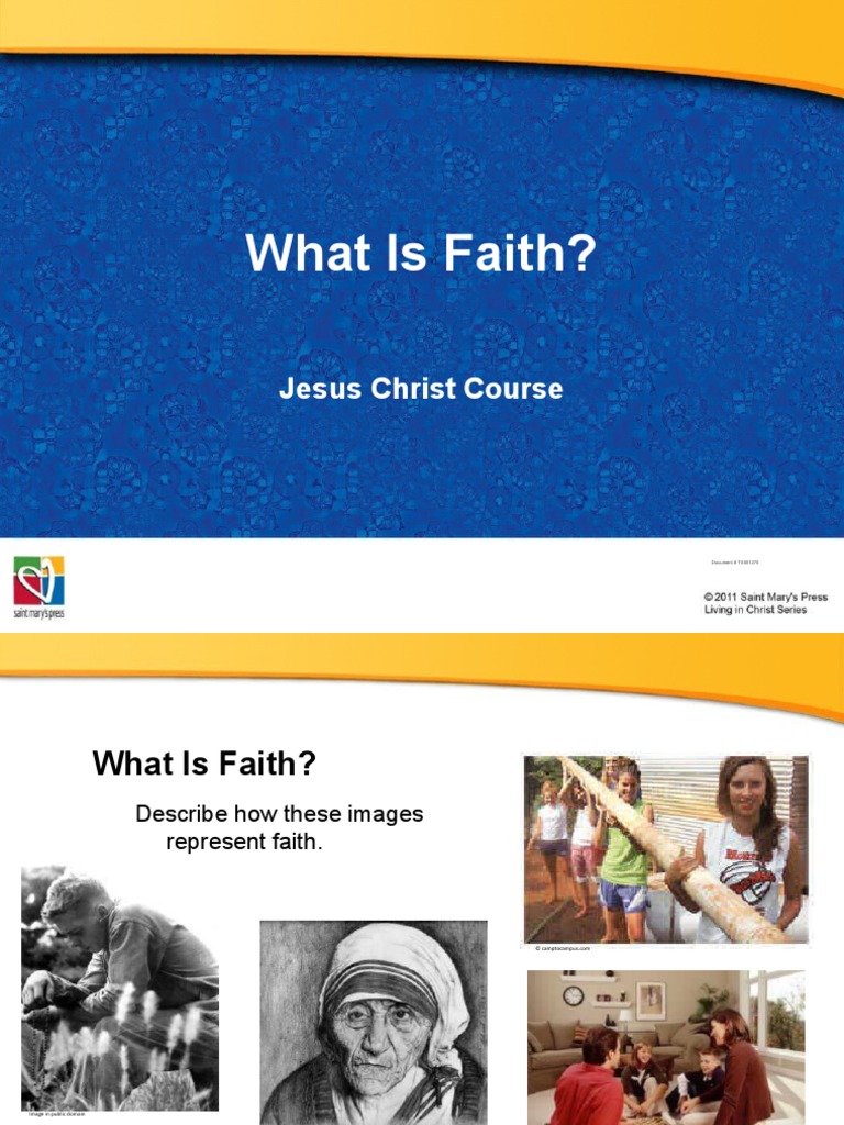 What Is Faith?: Jesus Christ Course | PDF | Faith | Glossolalia