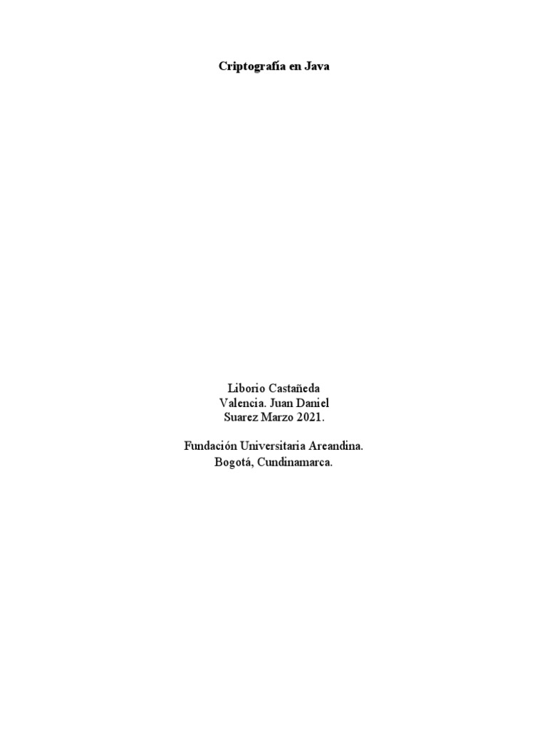 Criptografía en Java: Cifrado de Usuario y Contraseña | PDF | Informática