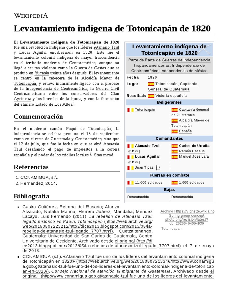Levantamiento Indígena de Totonicapán de 1820 | PDF | Guatemala ... Levantamiento Indígena de Totonicapán de 1820 | PDF | Guatemala ...