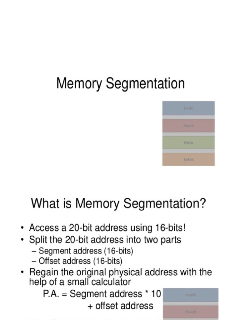 Memory Segmentation | PDF | Input/Output | Computer Hardware