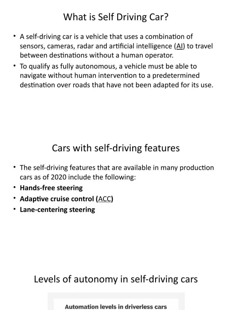 Self Driving Cars | PDF | Brake | Vehicles
