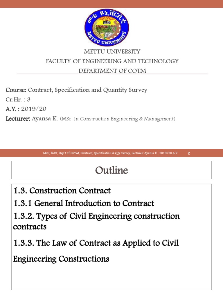 Mettu University Faculty of Engineering and Technology Department of ...